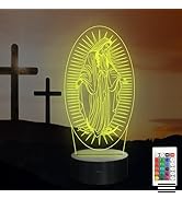 Virgin Mary Night Light, Okayera Catholic 3D lllusion Lamp, Catholic ...