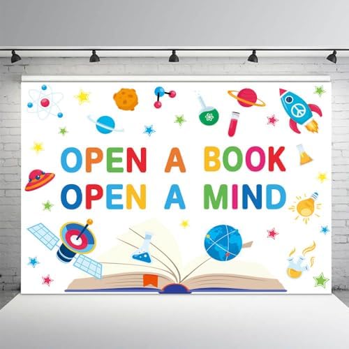 Amazon.com : AIBIIN Reading Themed Backdrop World Book Day Kids Read ...