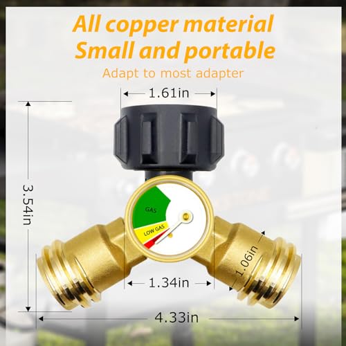 Snapklik.com : Propane Splitter (Propane Tank Y Splitter Adapter)