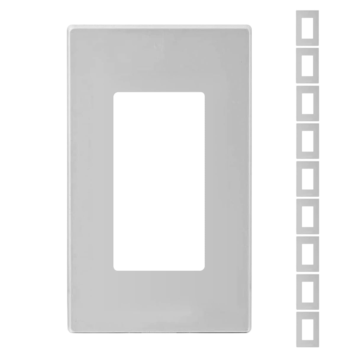 Micmi 1 Gang Decorator Wall Plates Grey, Standard Size, Unbreakable ...