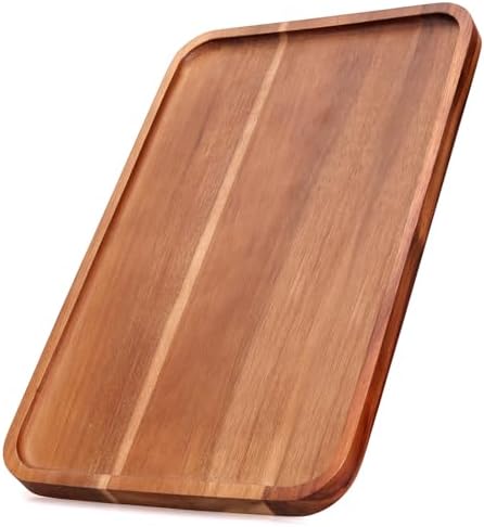Large Wood Serving Trays Decor Long Charcuterie Cheese Boards Acacia ...