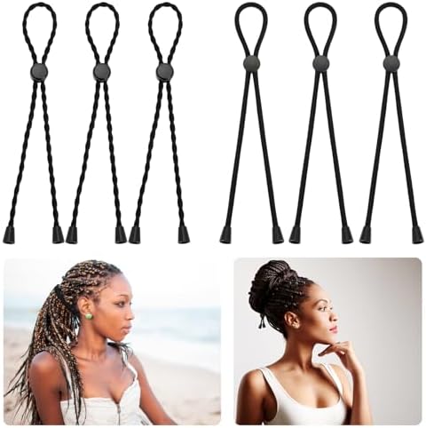 Amazon.com : 6PCS Adjustable Large Hair Ties Bungee Hair Ties Afro Puff ...