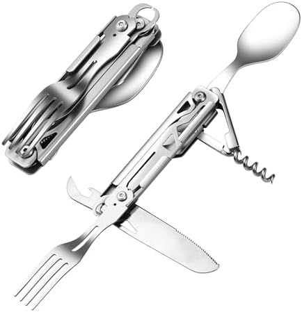 Amazon.com: Portable 5-in-1 Camping Utensils - Detachable Travel ...