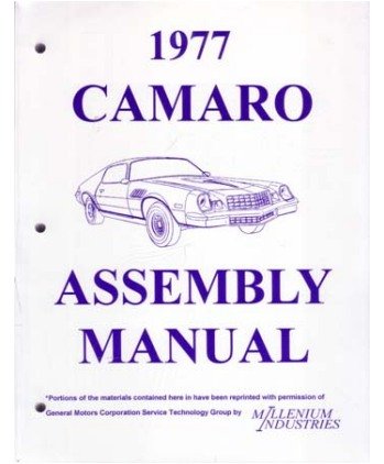Amazon.com: 1977 CHEVROLET CAMARO Assembly Manual Book Rebuild: Books