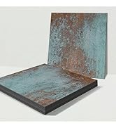 neukids 19.5x19.5cmx9PCS distressed splashback metal rust, bronze blue ...