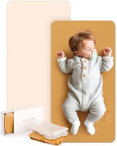Amazon.com : 2 Pack Vegan Leather Baby Changing Mat, Large 30" x 17 ...