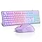 Amazon.com: Camiysn Gaming Keyboard and Mouse, Purple 104 Keys RGB ...