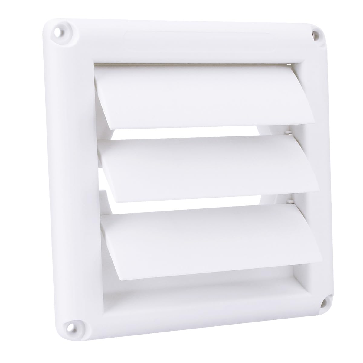 Outdoor Vent Cover 3-Flap Dryer Vent Cover - 20x20cm White Plastic Air ...