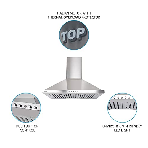 Buy Glen Electric Kitchen Chimney for home | Pyramid Shape Baffle ...