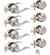 GITRANG (4 Pack) All Keyed Identical Door Knob Single Cylinder Deadbolt ...