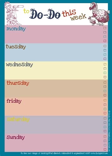 The Dodo Pad Weekly Reminder Pad - Classic: 52 sheets of weekly ...