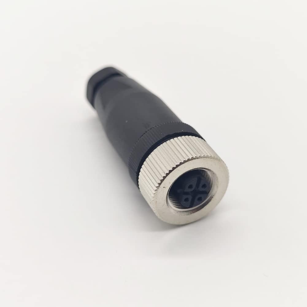 Amazon.com: FOWIUNYE M12 5 Pin Female Connector, 12mm B Code Industrial Circular Connector Field ...