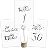 Amazon.com: Silver Table Number Cards, Wedding Table Numbers with Table ...