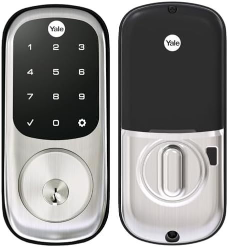 Liftmaster myQ Key Free Smart Lock with Touchscreen, Deadbolt, in Satin ...