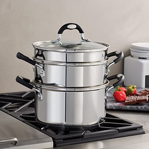 Snapklik.com : Stainless Steel 3 Quart Steamer & Double-Boiler
