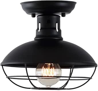 SHADOWFLAME Loft American Retro Industrial Style Home Ceiling Light ...