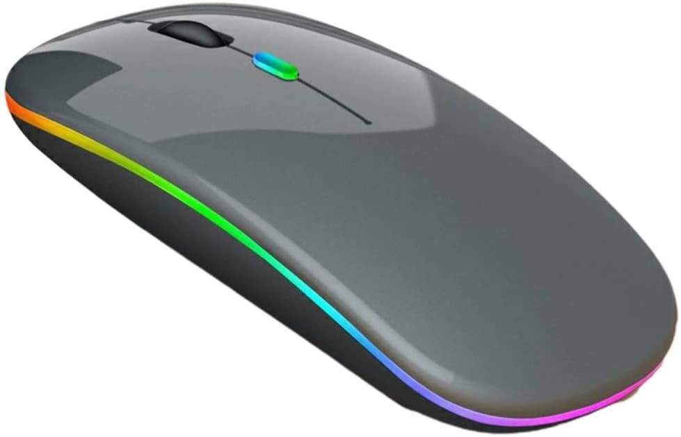 Mouse Sem Fio Wireless Recarregável RGB Gamer 1600dpi (Branco) | Amazon ...