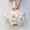 Amazon.com: Gkvszy Ivory and Champagne Bridal Wedding Bouquet with ...