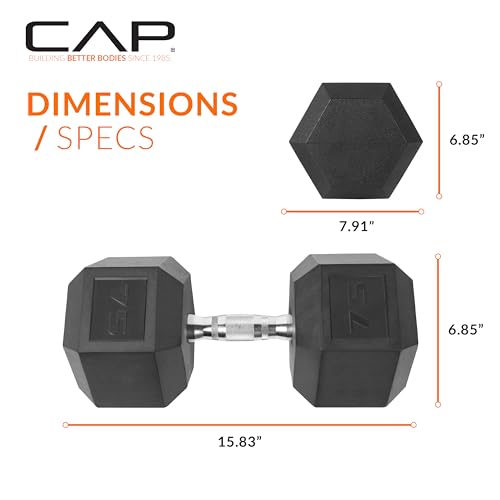 Snapklik.com : CAP Barbell Cap 75 LB Coated Hex Dumbbell Weight, New ...