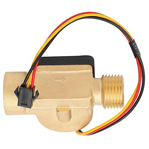 Water Flow Sensor, Messing Gemaakt 0.3-10L/min DC3-24V Hall Effect ...