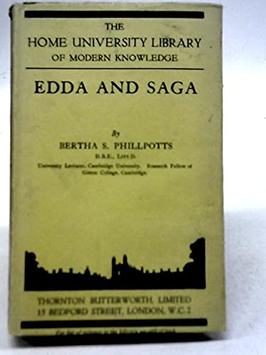 Edda and saga: Phillpotts, Bertha Surtees: 9780527710200: Amazon.com: Books