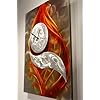 Amazon.com: Metal Wall Art Clock Painting, Modern Abstract handmade ...