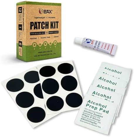 PAX 19Pcs Punctured Bike TPU Tube Repair Patch Kit, Contains 25mmØ ...