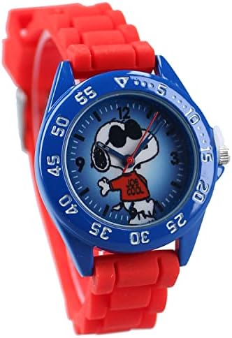 Peanuts SNOOPY Children's Analog Wrist Watch - Blue Color with Red ...