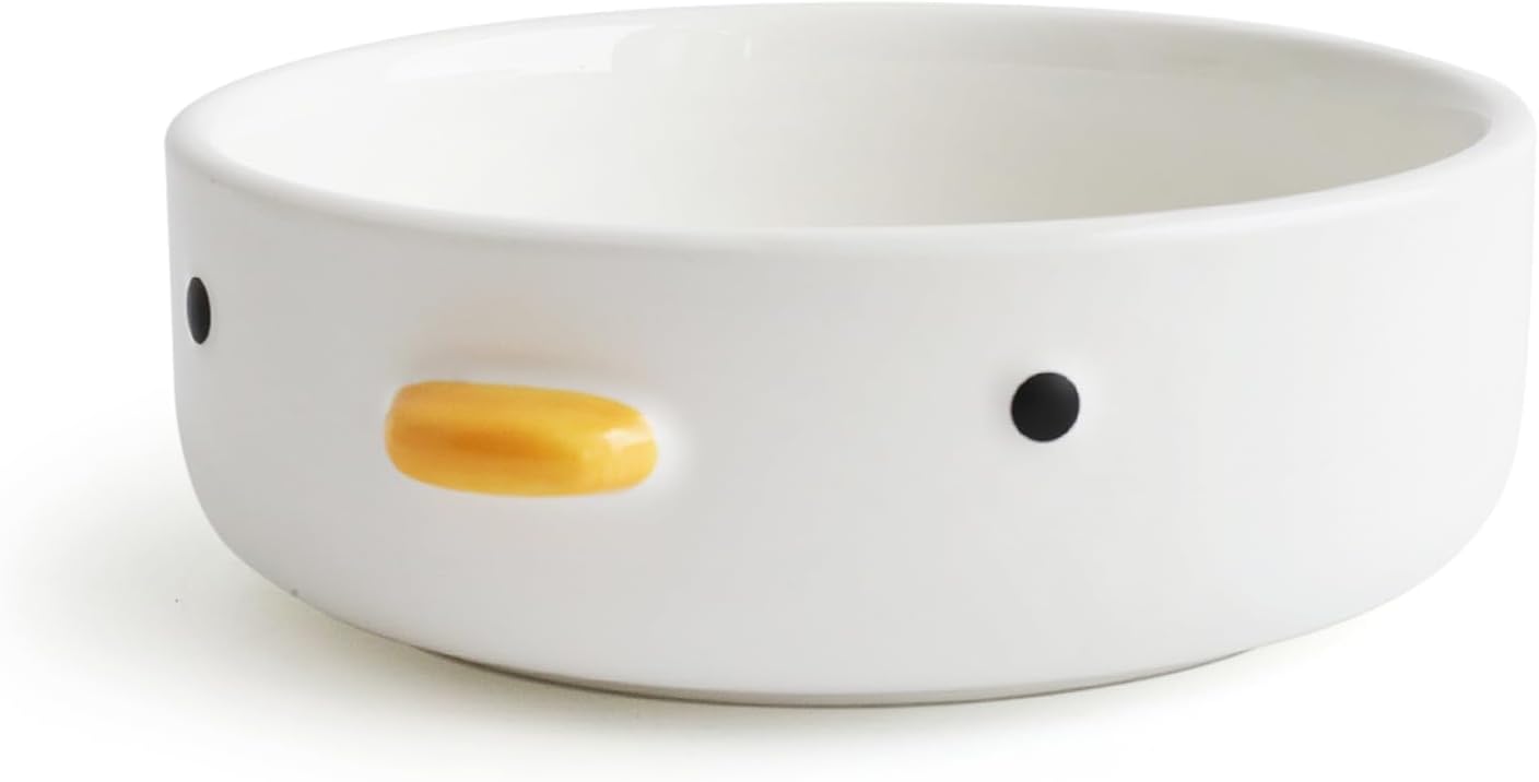 Amazon.com | PURROOM Funny Cute Duck 6'' Salad Bowl, Handmade Glaze ...