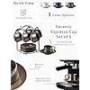 Amazon.com | YHOSSEUN Espresso Cups 4 Oz, Porcelain Coffee Cups Set of ...