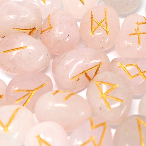 Indian Runes in Pouch – Rose Quartz Indian Rune Sets – BigaMart