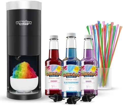 Amazon.com: Hawaiian Shaved Ice HomePro Shaved Ice Machine Kit, 3-16oz ...