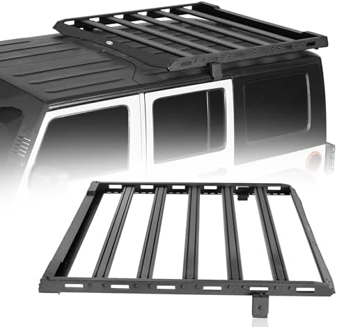 Amazon.com: Hooke Road Wrangler JK Roof Rack Aluminum Roof Rails ...