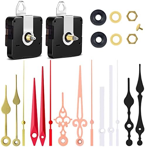 Amazon.com: EMOON 2 Pack Non Ticking Clock Mechanism with 4 Pack Clock ...