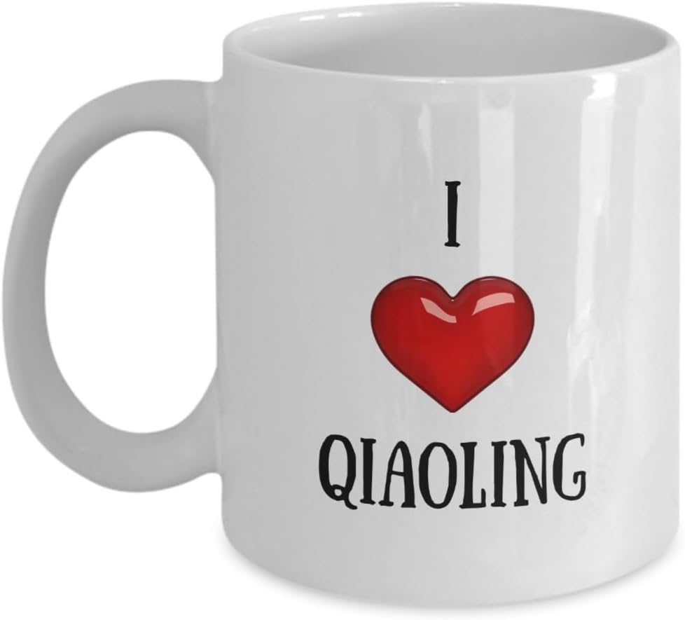 Amazon.com: I Love Qiaoling Coffee Mug With Name Qiaoling Mug Birthday ...