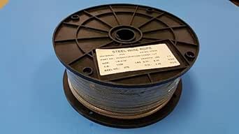 Amazon.com: Vinyl Coated Wire Rope Cable 1/8" - 3/16" 250 Ft ...