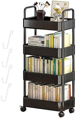 3/4 Tier Rolling Storage Trolley | Storage Trolley Book Trolley Book ...