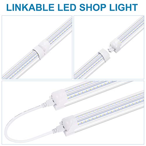 V Shape Integrated LED Tube Light,8 Foot LED Linkable Shop Lights 72W ...