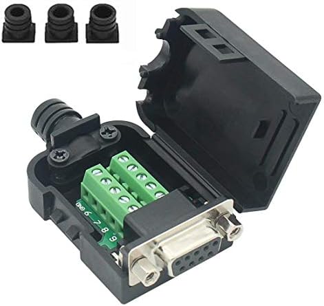 Sknrlko 4PCS DB9 Female Breakout Connector,DB9 Solderless RS232 D-SUB ...