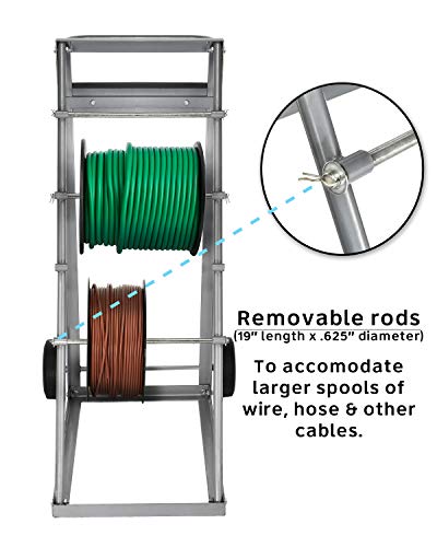 Snapklik.com : Transportable Multiple Axle Cable Caddy - Multi-Spool ...