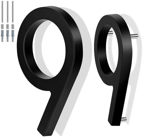 Amazon.com: 6 Inch Floating House Number Metal Modern Anti-Rust House ...