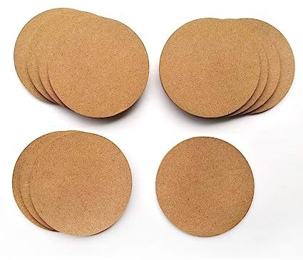 GCAA Round Circle MDF Pine Wood MDF Boards for Art and Craft - 2.5mm ...