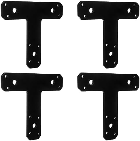 Amazon.com: T Plates in Black Finish Steel Flat Bracket Mending Plate ...
