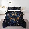 Erosebridal Owl Comforter Set Dreamcatcher Quilt Bed Set,Stars Galaxy ...