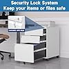 Amazon.com: AFAIF 3 Drawer Mobile File Cabinet with Lock, Rolling File ...