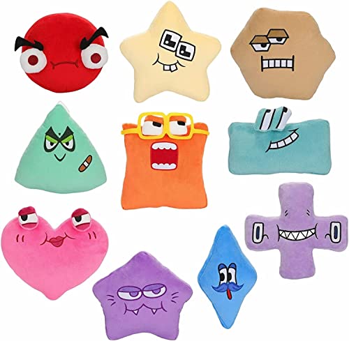 DUFFI 10pcs A Sets, Shape Lore Plush,Shape Lore Plush Cruciform ...