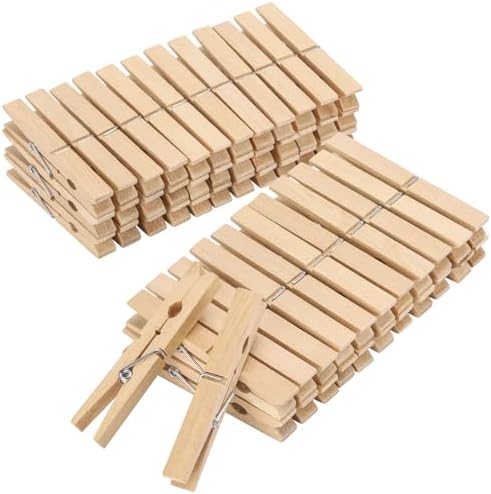 Amazon.com: 50pcs Clothes Pins 4 Inch Wooden Clothespins Large Clothes ...