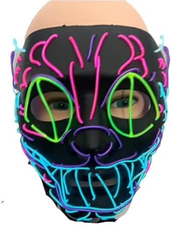 LED EL Wire Light Up Cat Mask! : Amazon.co.uk: Lighting