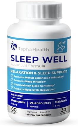 Amazon.com: RAPHA HEALTH - Sleep Well | Natural Sleep Aid with Magnesium Glycinate, Valerian ...