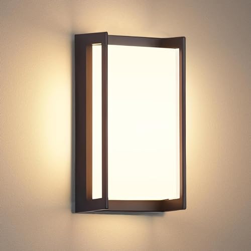 Aoceley Modern Outdoor LED Wall Light,24W 3000K Wall Porch&Patio Light ...